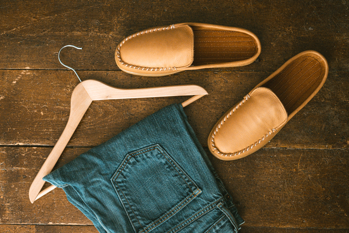 Moose Hide Mules for Men – Moccasins Canada