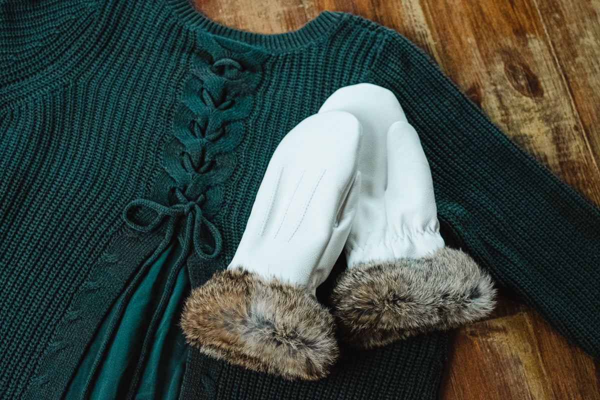 Stay Warm with Genuine Leather & Suede Fleece Lined Winter Mittens ...