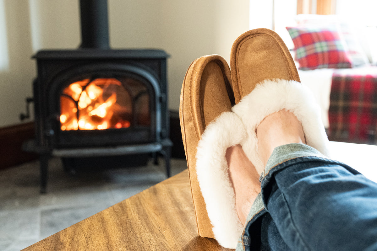 Best Most Comfortable & Warm Handmade Men's Genuine Sheepskin Slippers ...