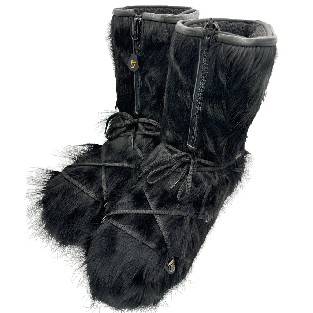 Black Cow Skin Winter Boots for Men & Women by Fourures Grenier ...