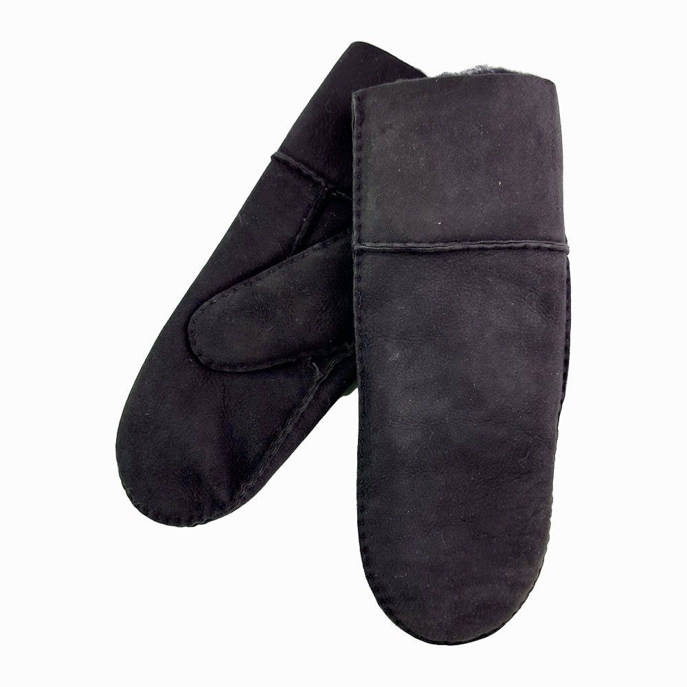 Brown Plush, Warm & Cozy Genuine Sheepskin Mittens for Men & Women ...