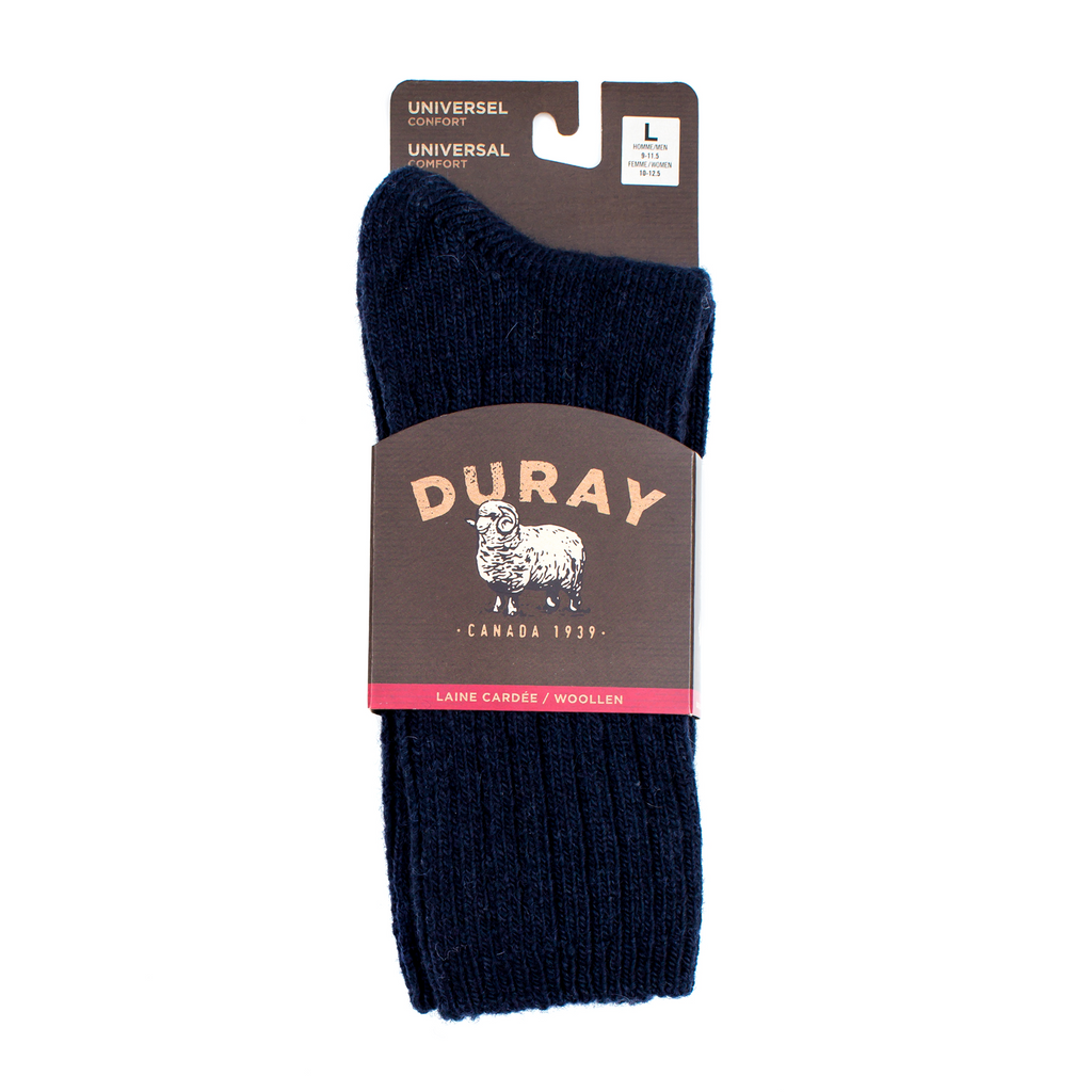 Duray Men's & Women's Bivouac Lambs Wool Crew Socks Made in Canada ...