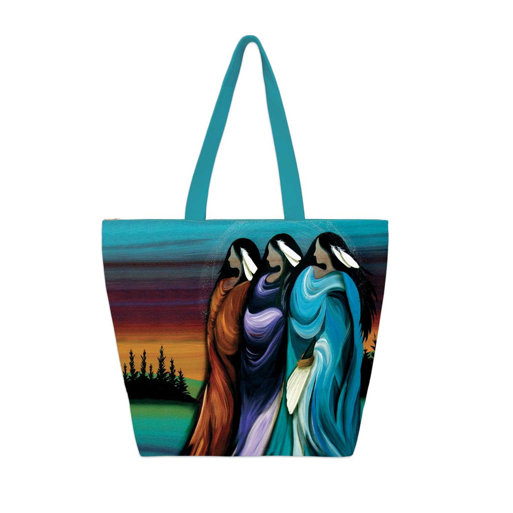 Indigenous Art Large Tote Bag – Moccasins Canada