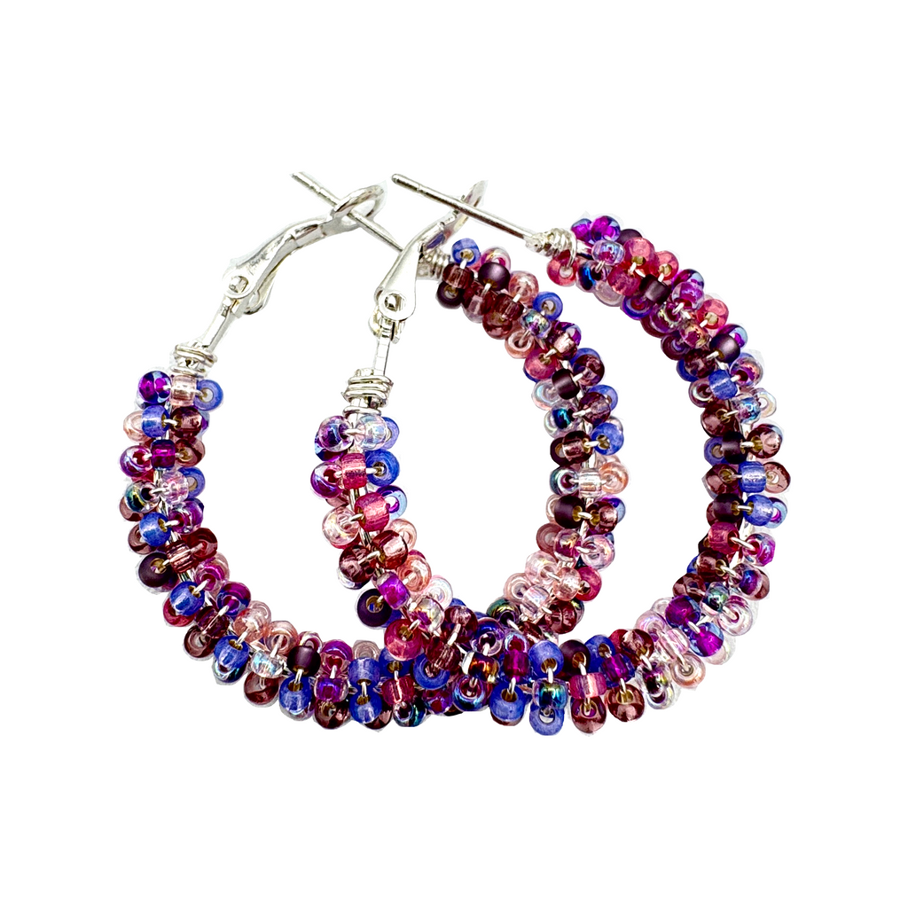 Handmade Indigenous Wire Wrapped Hoops Large by Two Rose Beading ...