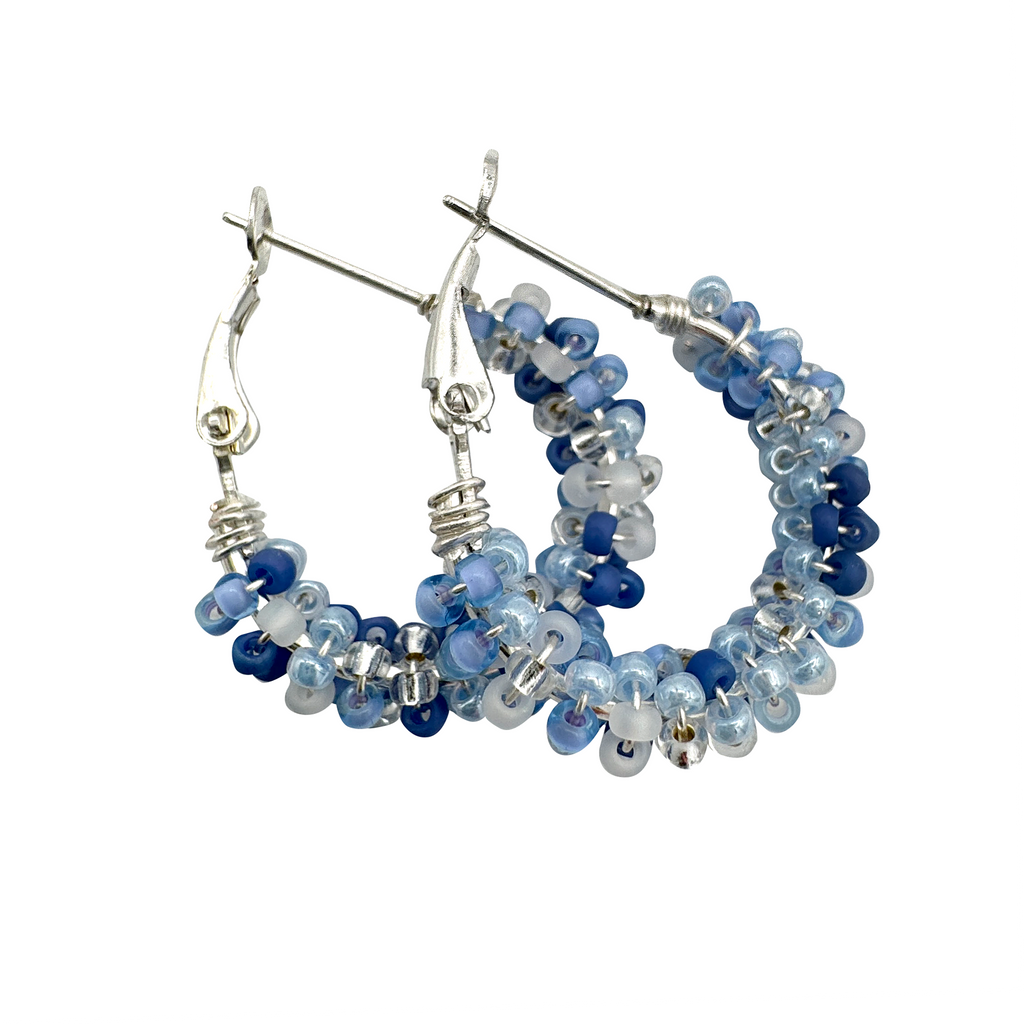 Handmade Indigenous Wire Wrapped Hoops Small by Two Rose Beading ...