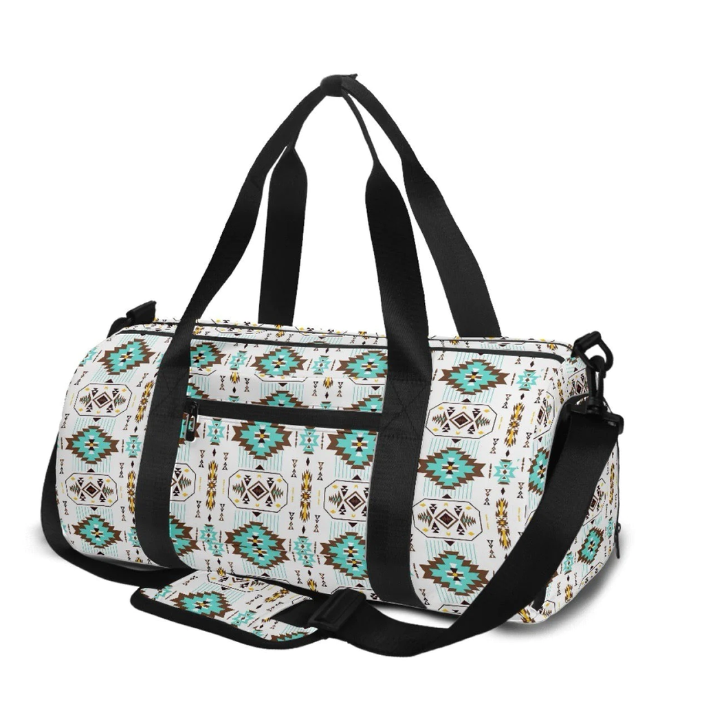 Indigenous Art Travel Duffle or Gym Bag by KEYA Bedding Co. – Moccasins ...