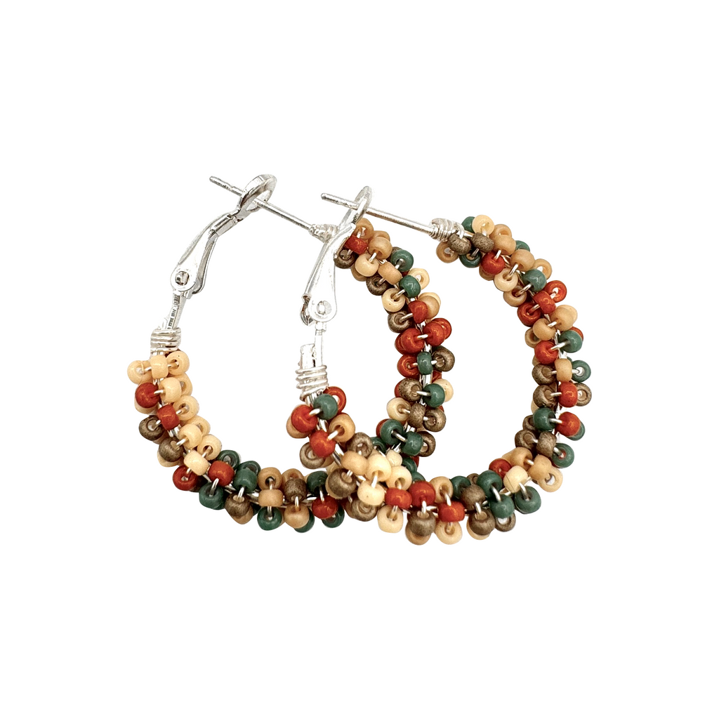 Handmade Indigenous Wire Wrapped Hoops Medium by Two Rose Beading ...