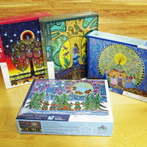 Oscardo Native Art Jigsaw Puzzle 1000 Pieces – Moccasins Canada