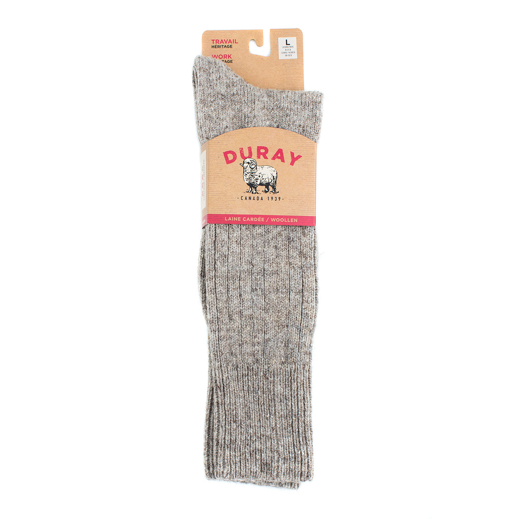 Duray Canadian Made Federal Wool Grey or Green Crew Work Socks ...