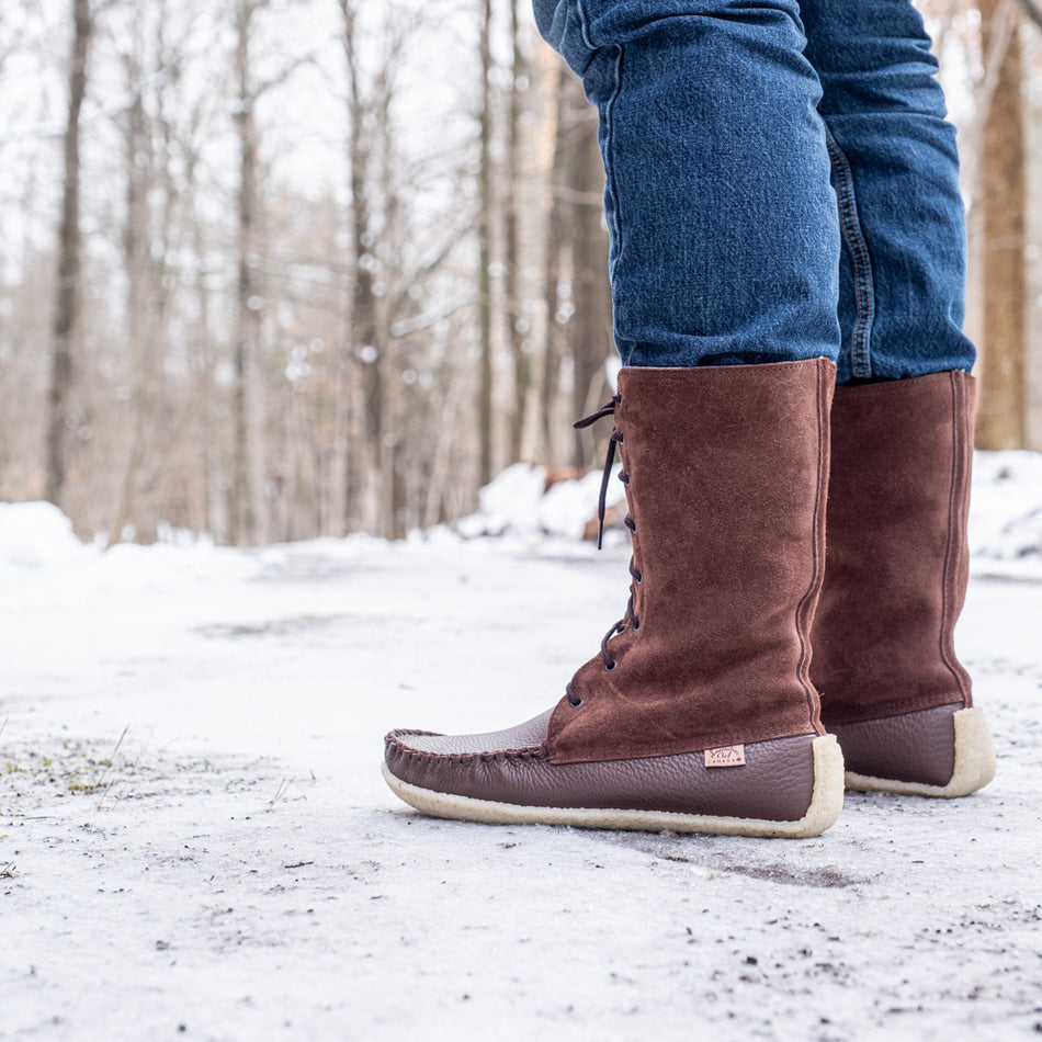 Authentic Native American Genuine Suede Leather Mukluk Moccasin Boots ...