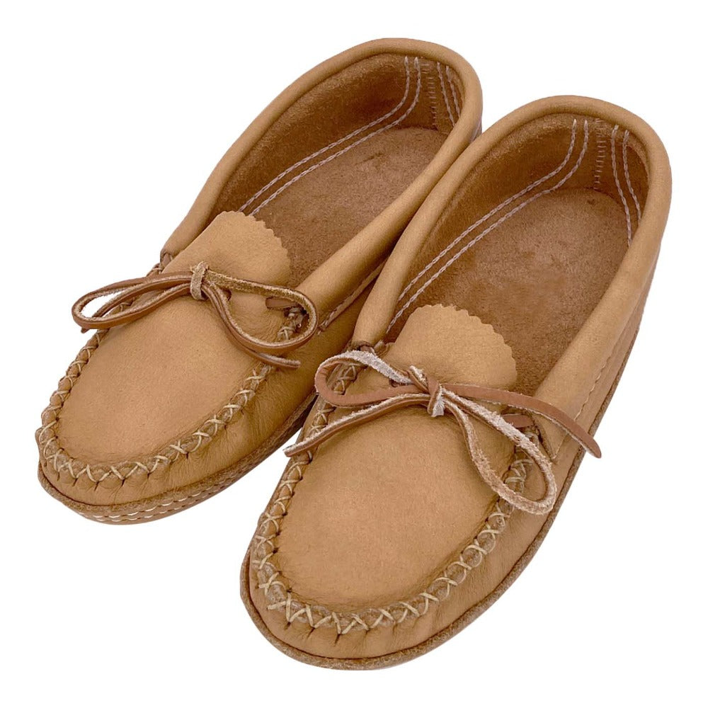 Women's Bastien Soft-Sole Genuine Moose Hide Leather Moccasin Slippers ...