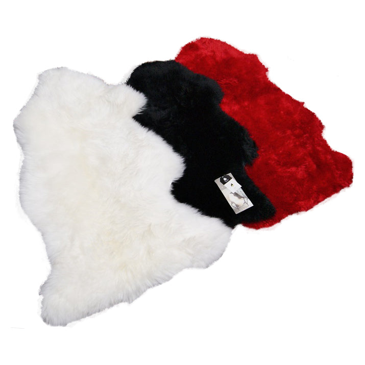 Lambskin Specialties Genuine Sheepskin Rug in Ivory, Black or Red ...